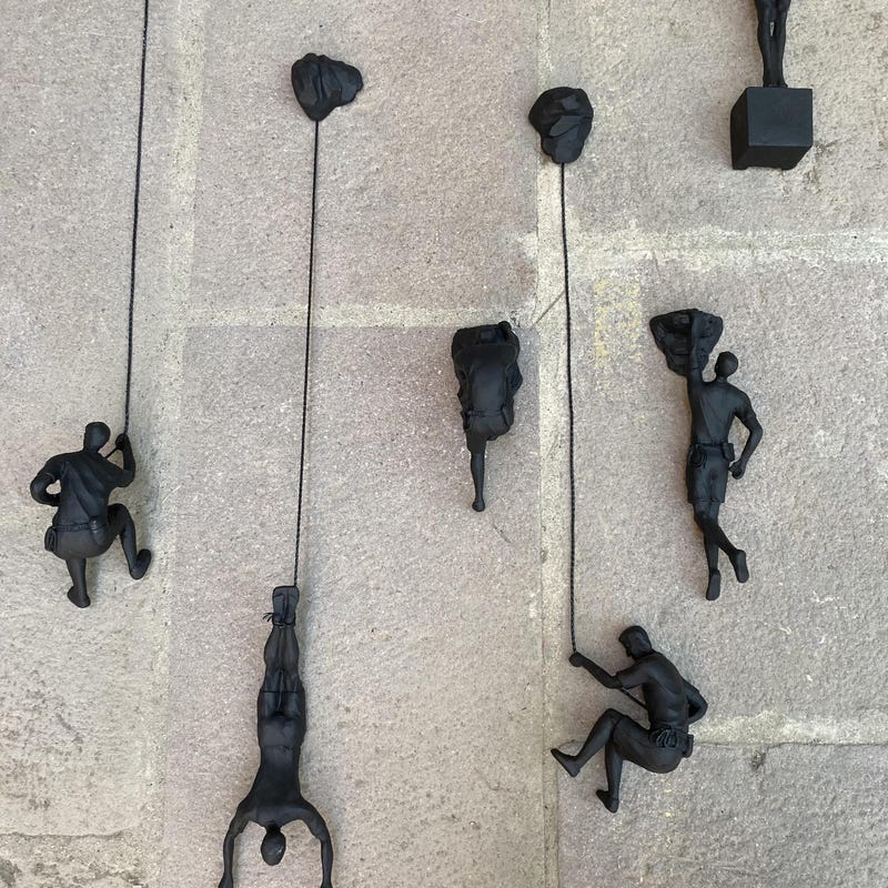 Climbing Man Wall Sculpture - Etsy