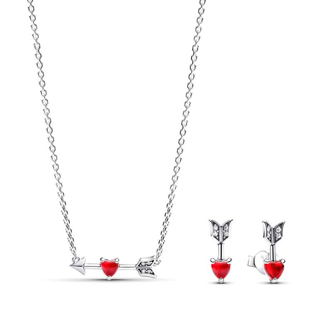 Pandora Arrow of Affection Earrings and Necklace Set - Etsy