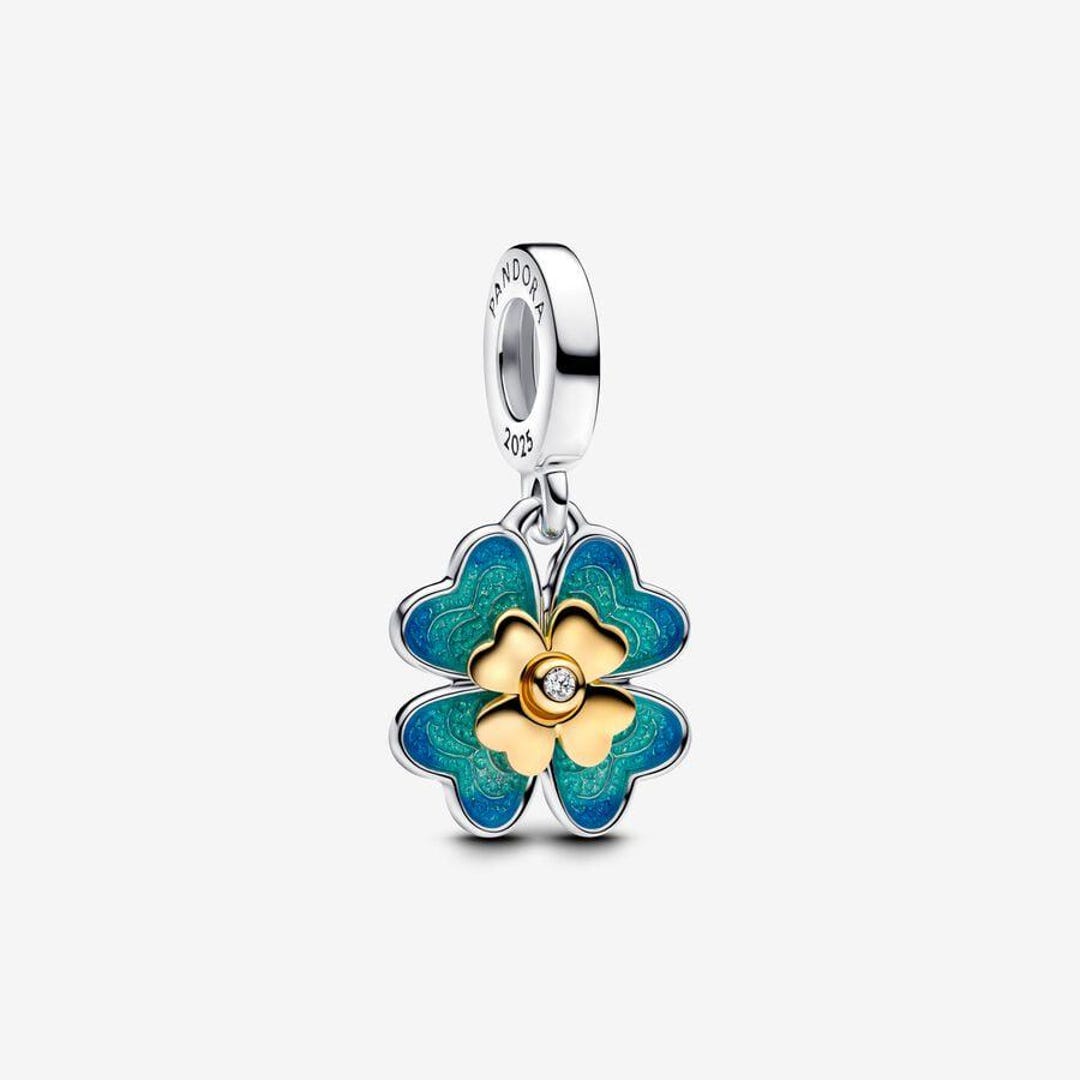 PANDORA Spinnable Four Leaf Clover Lab-grown Diamond Dangle Charm - Etsy