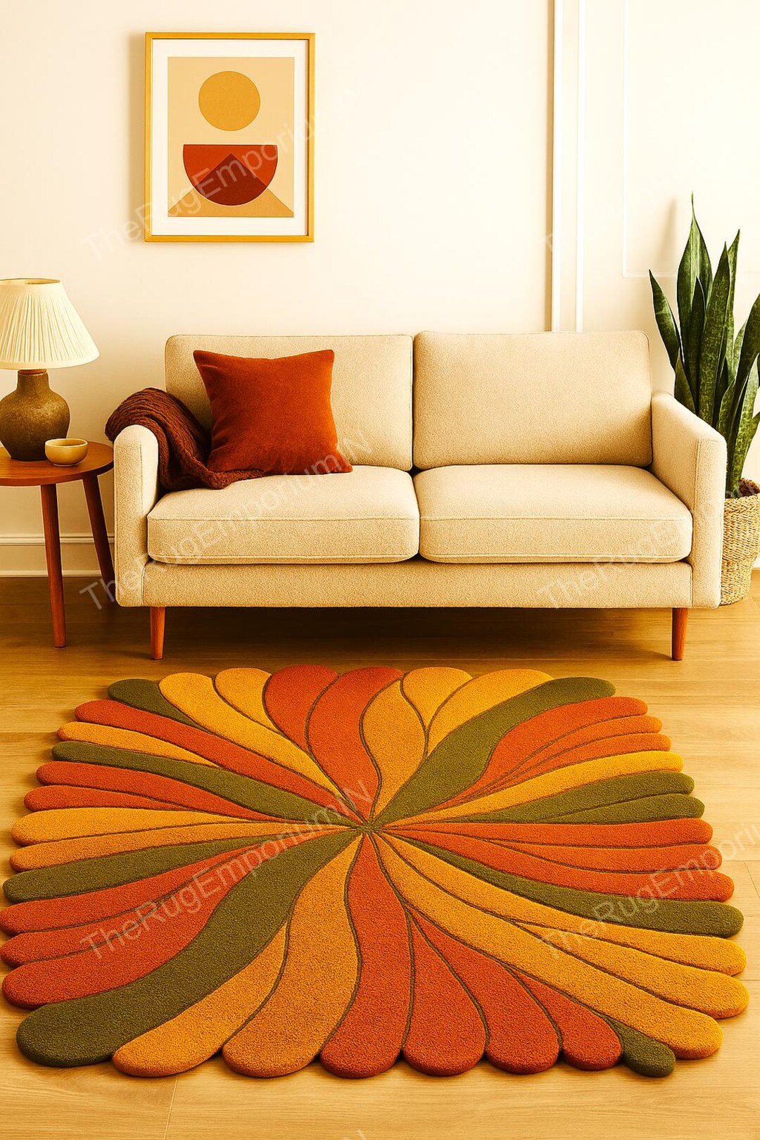 Modern Abstract Hand Tufted Rug: Earthy Elegance for Every Space ...