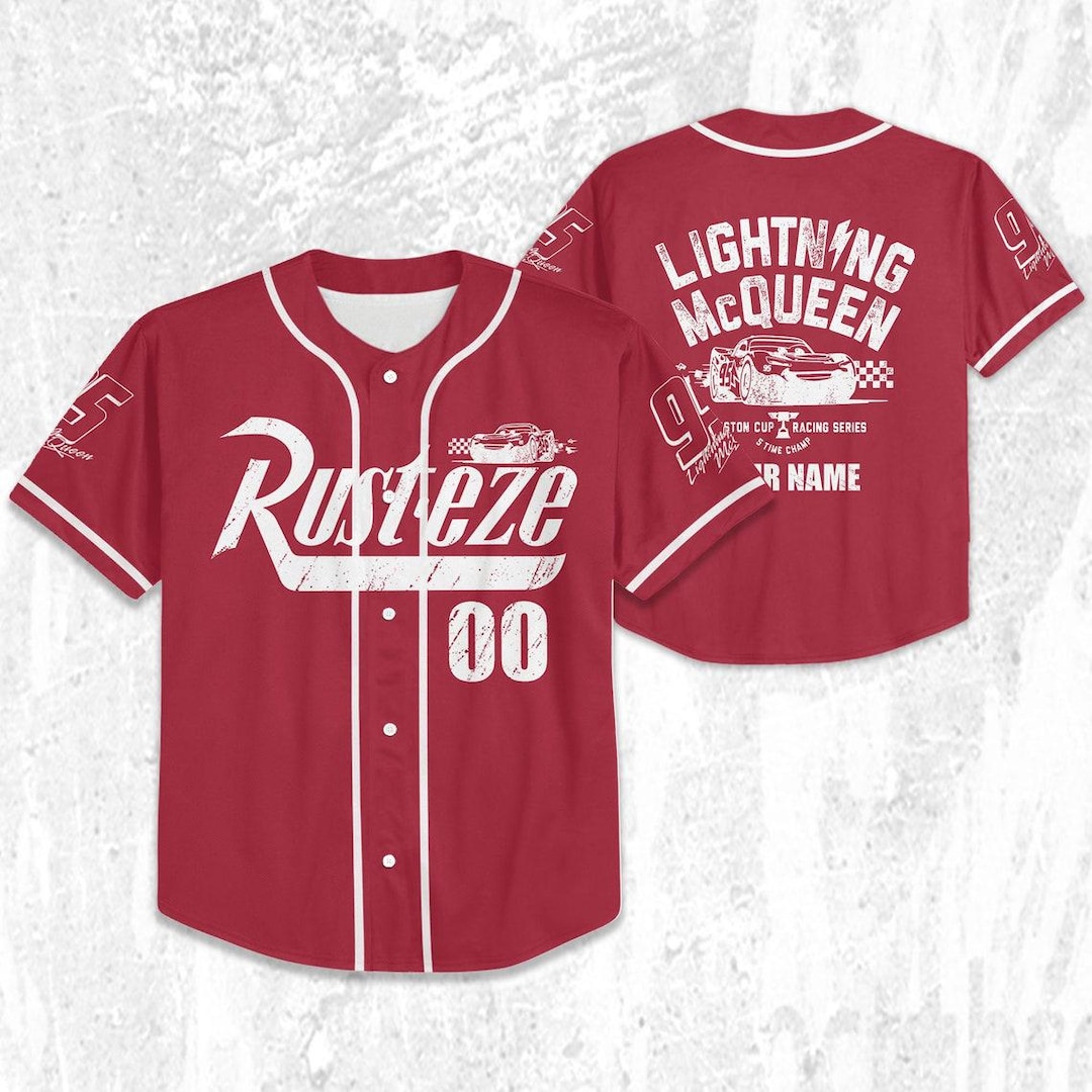 Personalize Disney Cars Lightning Mcqueen Racing Series Red Jersey ...