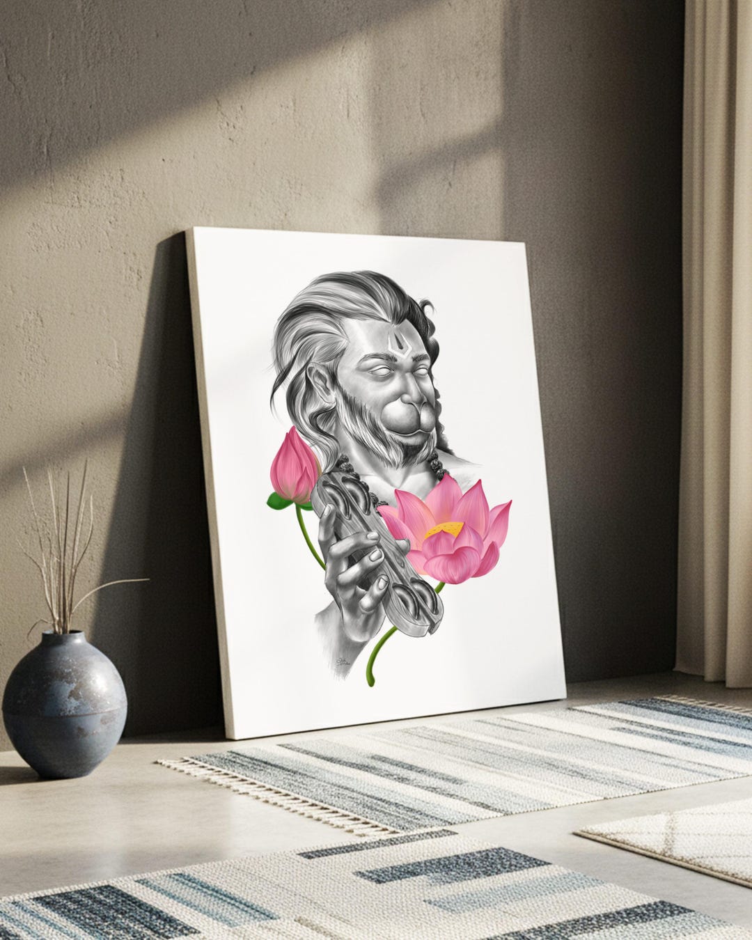 Bhakt Hanuman: Hanumanji Divine Painting, Lord Hanuman Bajrangbali ...