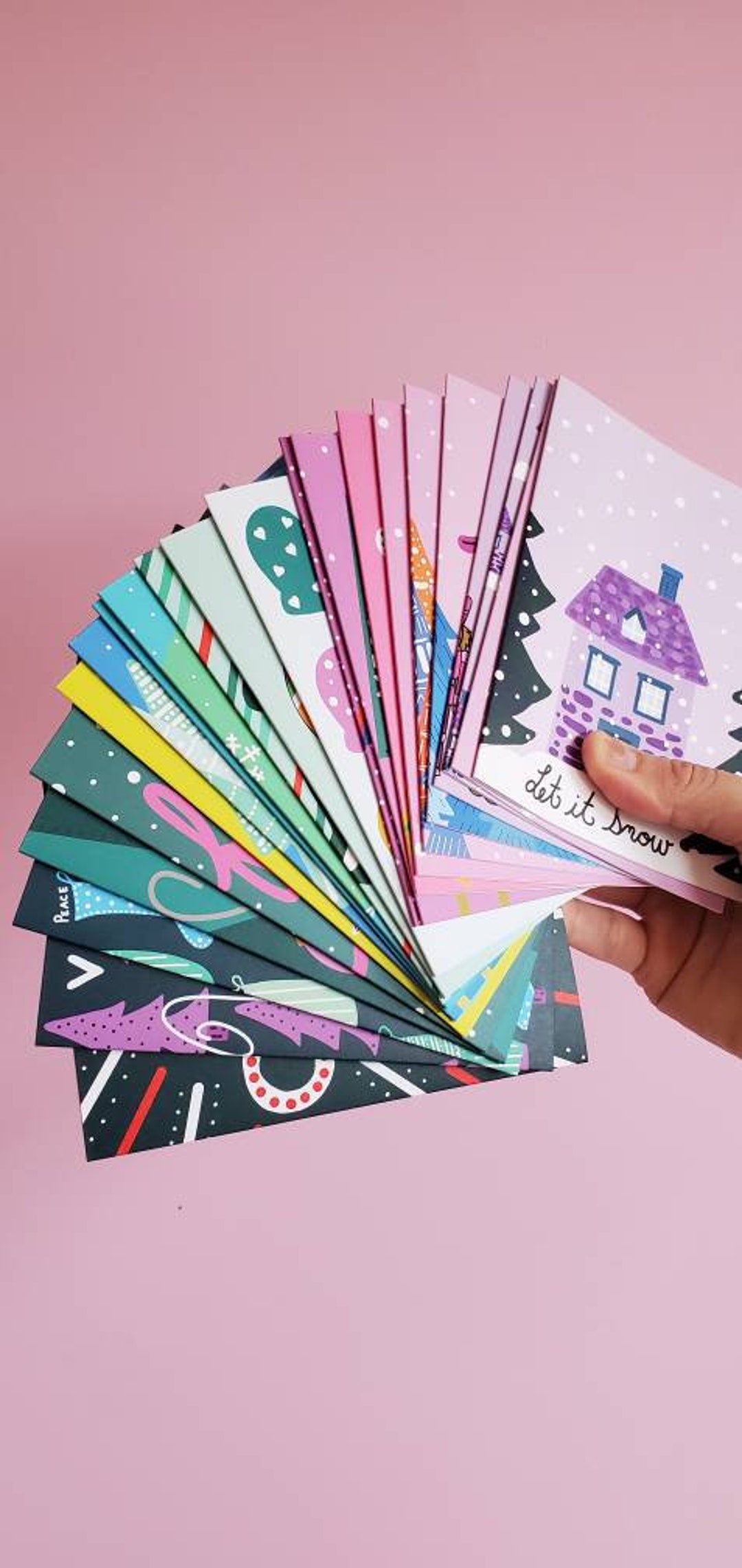 Mystery Christmas Cards 5 Pack - Etsy