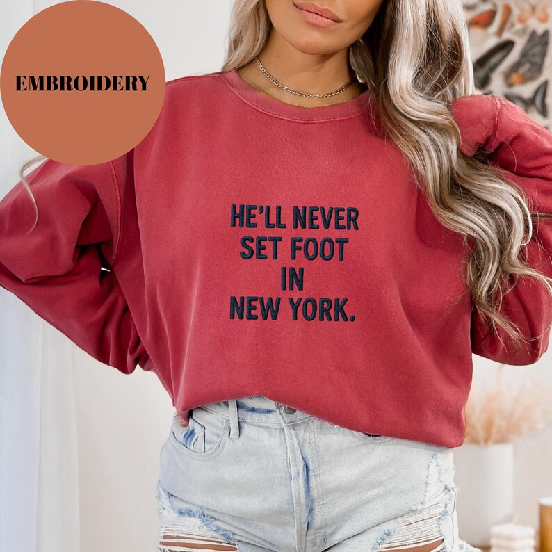 Newyork Zohan Mamdani Embroidery Comfort Colors Sweatshirt,nyc ...