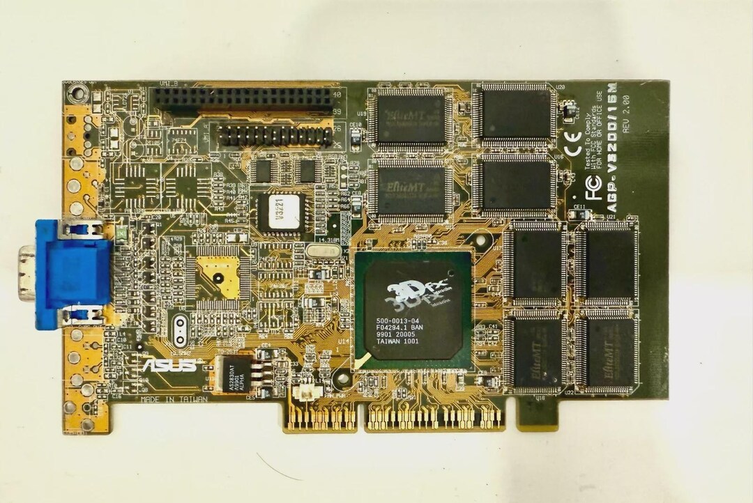 Rare 3dfx Voodoo Banshee Graphics Card ASUS AGP-V3200/16M - Etsy