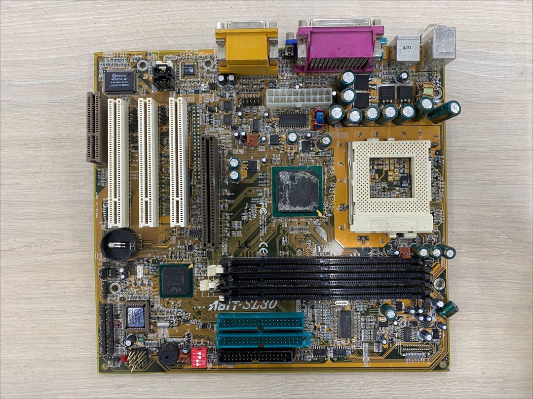 Socket 370 ATX ABIT SL30 Motherboard (815E), CPU & 128 Mb Ram - Etsy