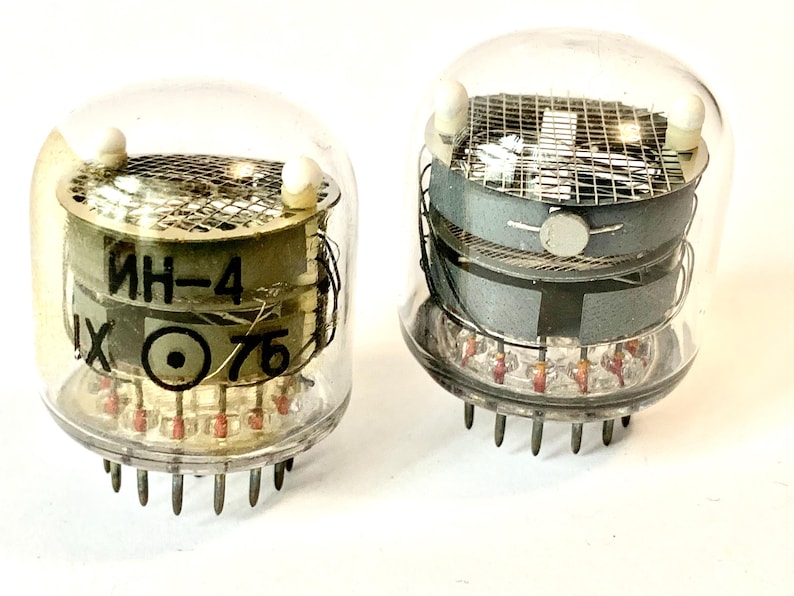 Lot of 38 IN-4 ИН-4 Nixie Tube, Clock Indicator, Orange-red Glow ...