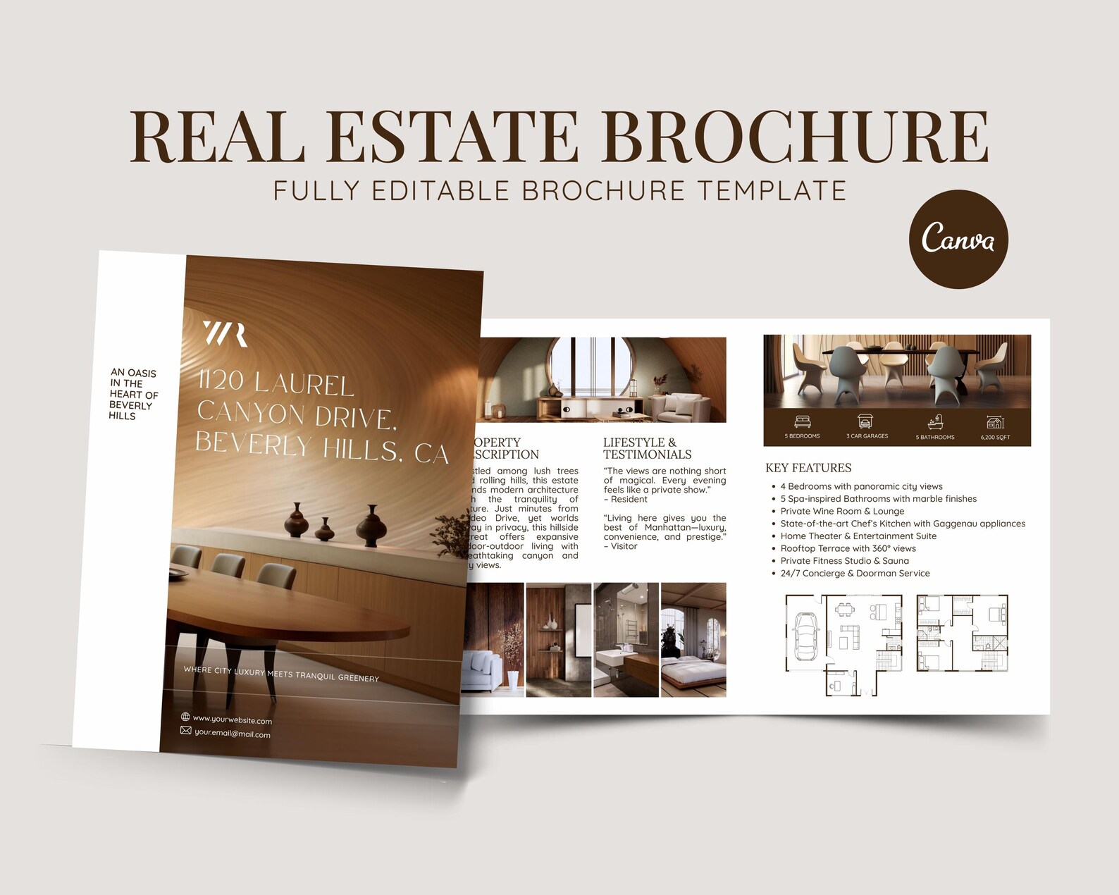 Real Estate Brochure | Editable Luxury Property Marketing Template ...
