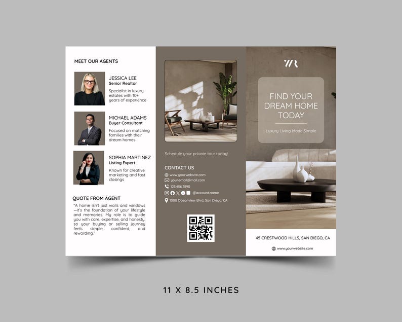Real Estate Trifold Brochure | Property Marketing | Luxury Real Estate ...