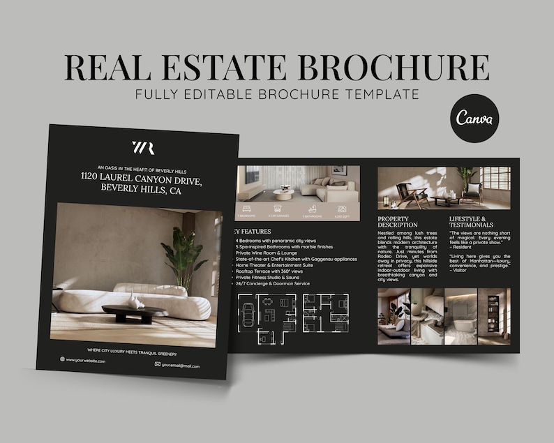 Modern Real Estate Brochure | Bi-fold Property Listing | Realtor ...