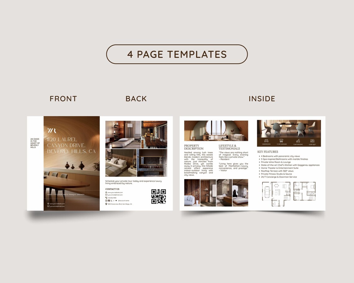 Real Estate Brochure | Editable Luxury Property Marketing Template ...