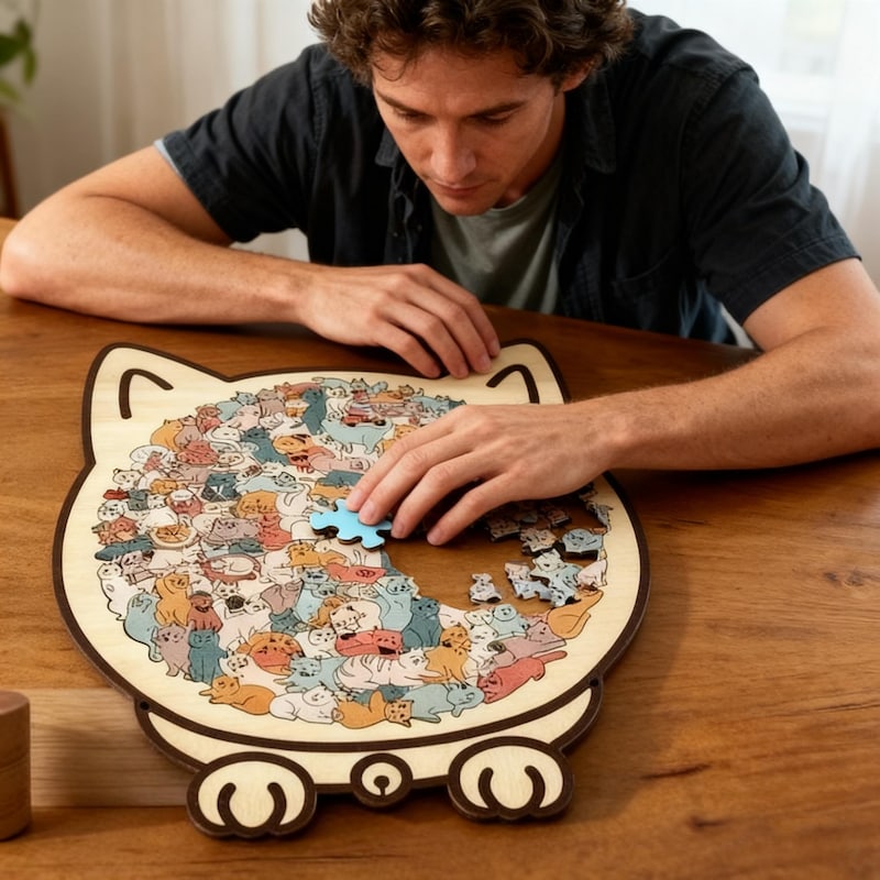 Cat Color Puzzle - Etsy UK