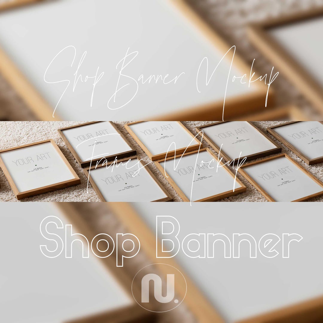 Etsy Shop Banner Mockup 8000x2000px: 4x5 Ratio Store Cover Mockup ...