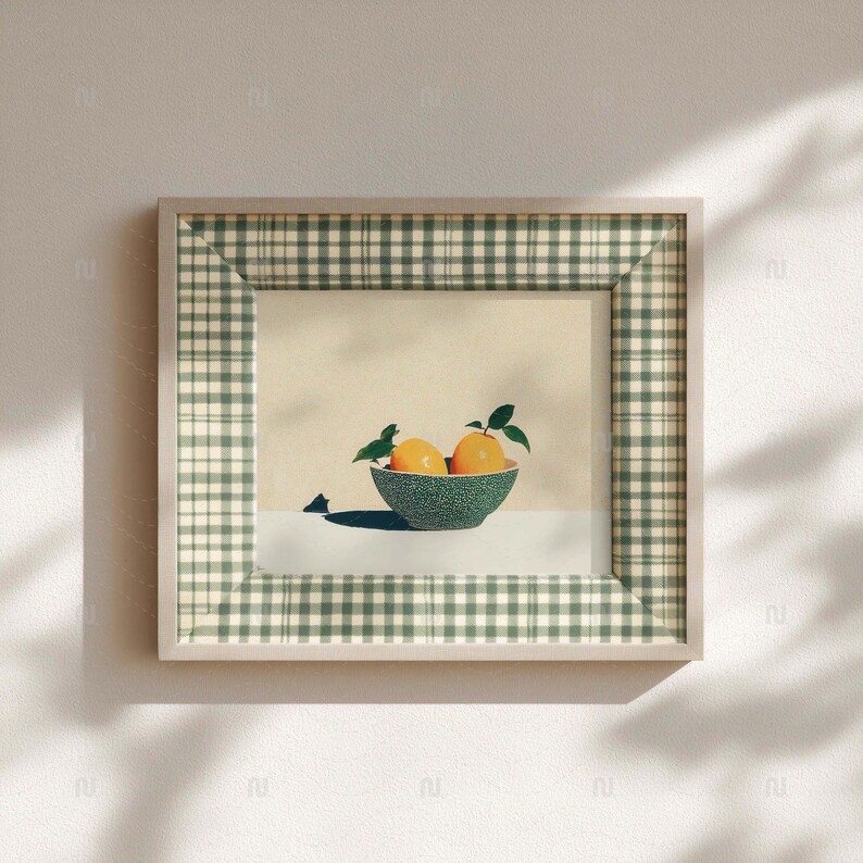 5x4 Ratio Checkered Green Frame Mockup: Nursery, Christmas Decor (PSD ...