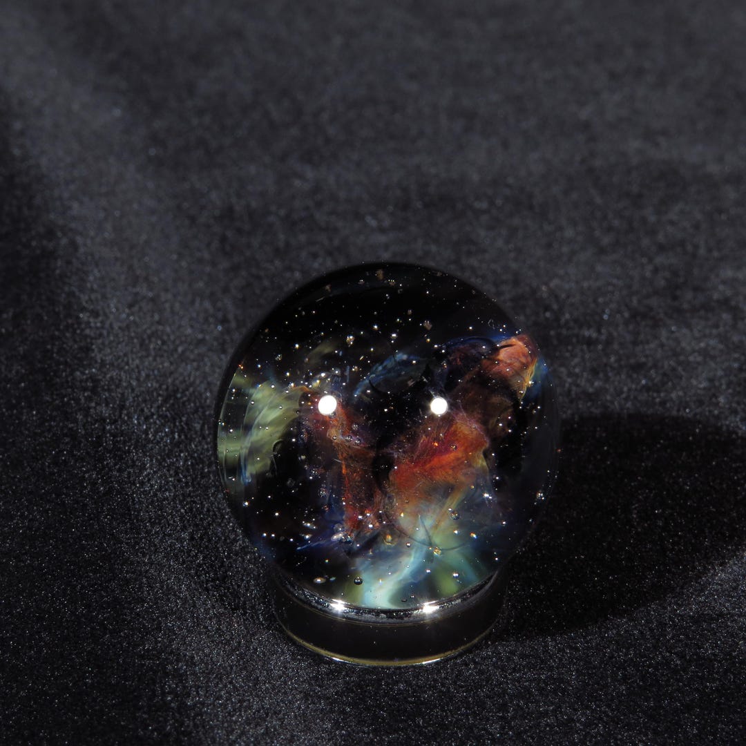 Calico Nebula Space Glass Pocket Marble EDC - Etsy