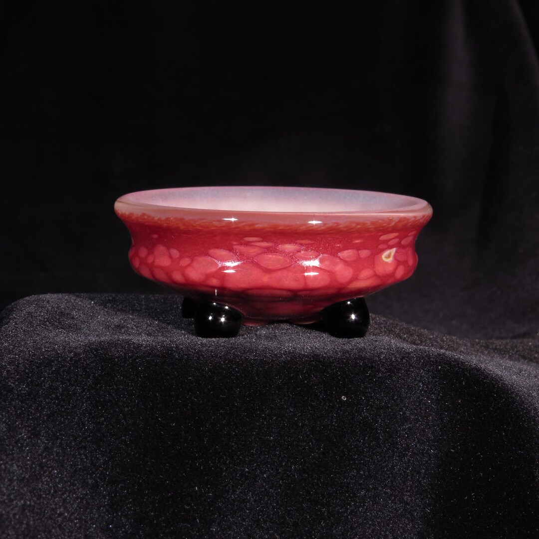 Glass Mame Bonsai Pot, Miniature Bonsai Pot --- Fire - Etsy