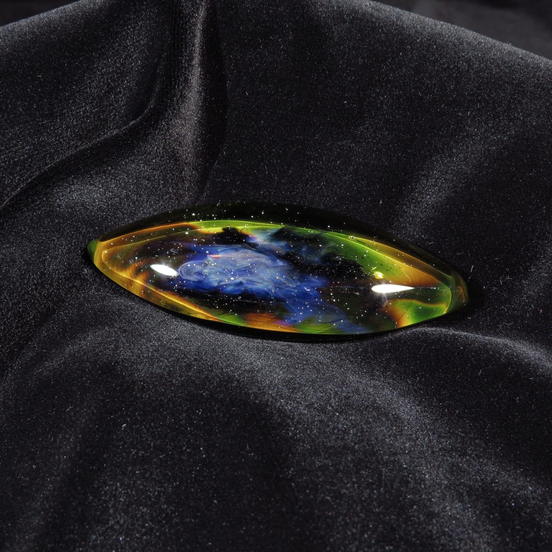 Pocket Drop Ghost Nebula Space Glass Pocket Marble EDC - Etsy