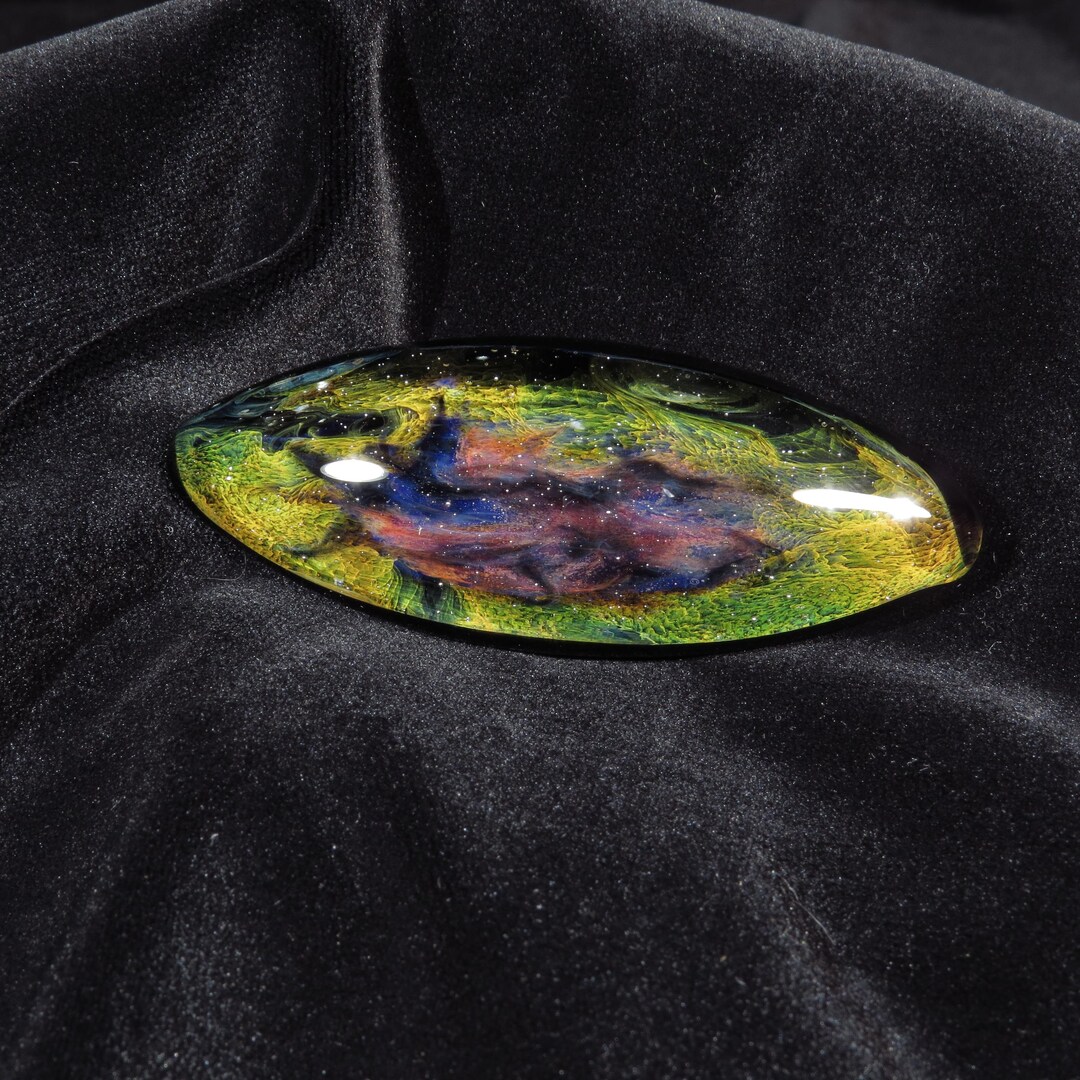Pocket Drop Galactic Nebula Space Glass Pocket Marble EDC - Etsy