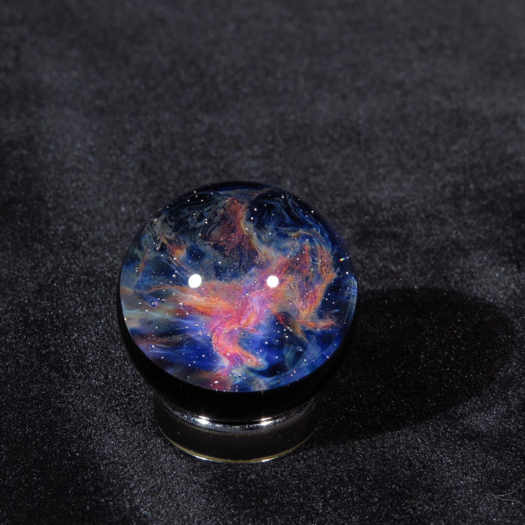Galactic Nebula Space Glass Pocket Marble EDC - Etsy