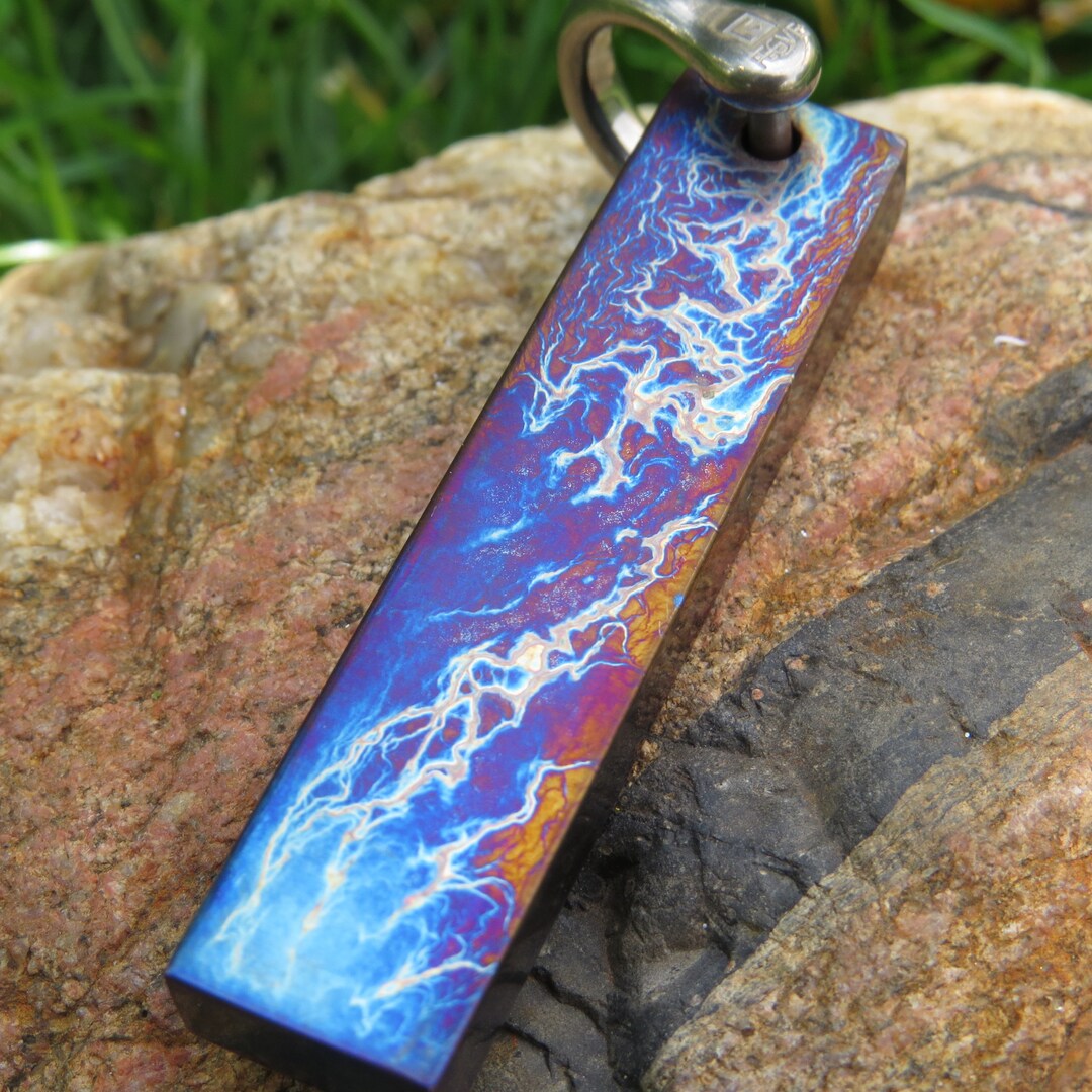 Handmade Titanium Key Chain - Etsy