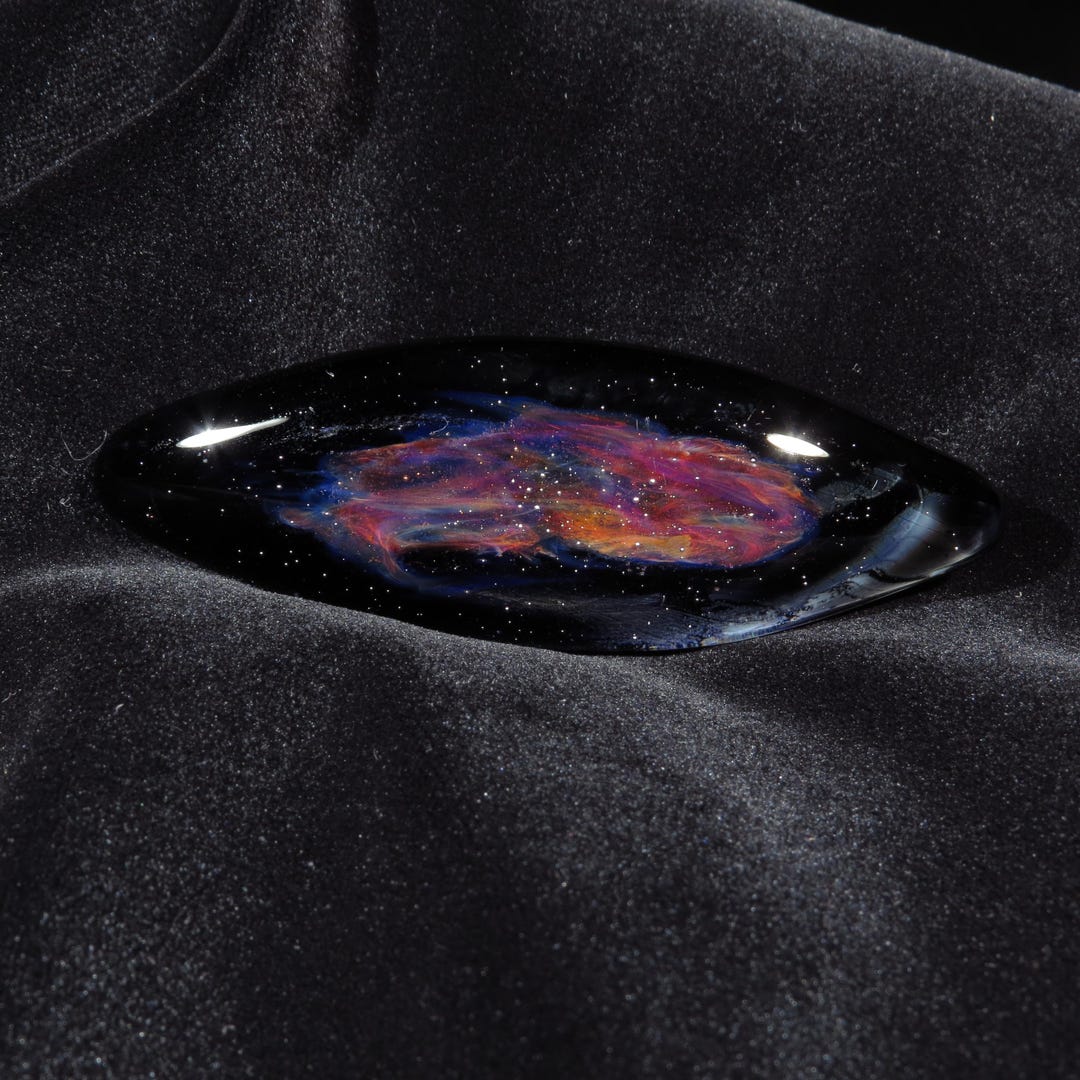 Pocket Drop Galactic Nebula Space Glass Pocket Marble EDC - Etsy