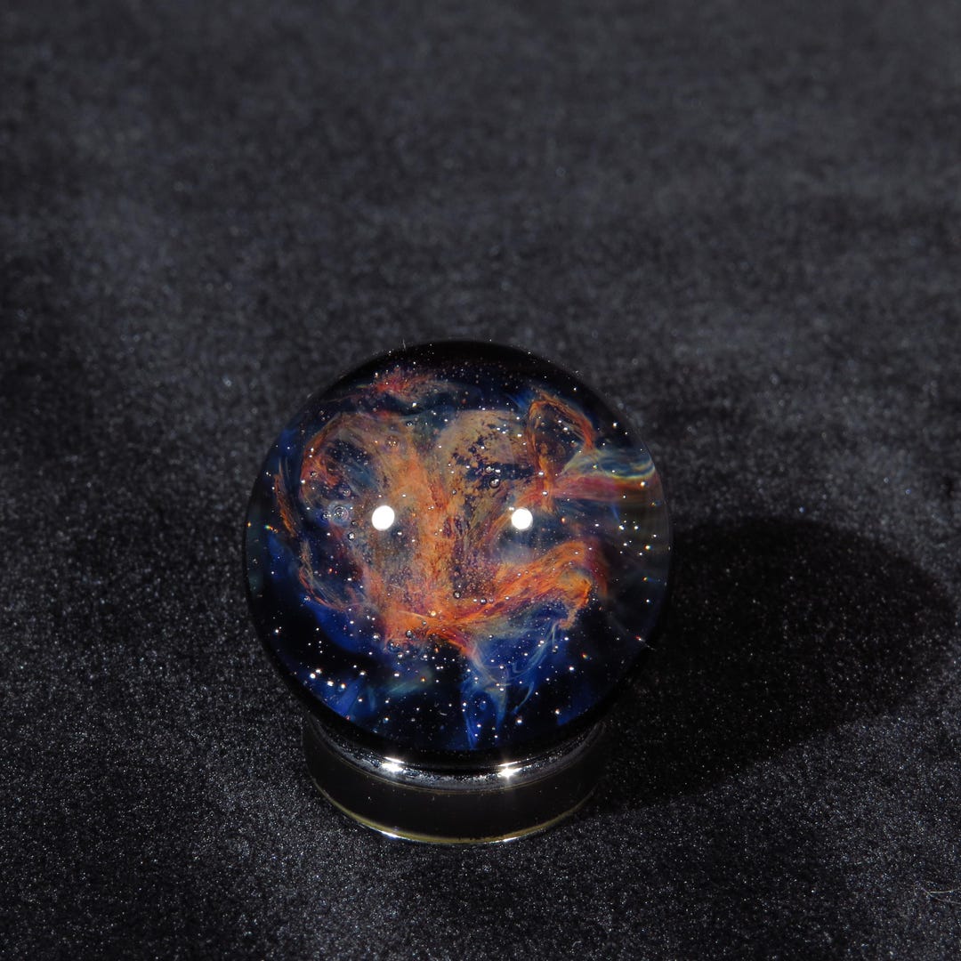 Spider Nebula Space Glass Pocket Marble - Etsy