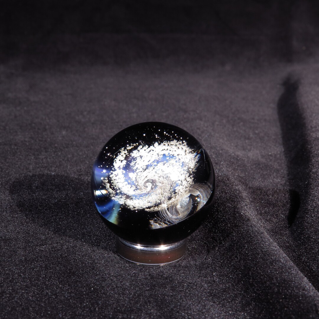 Two Spiral Galaxies Space Glass Marble - Etsy