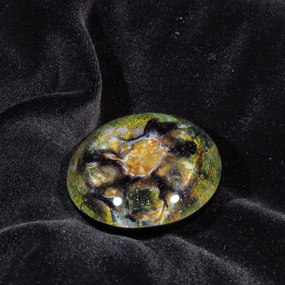 Pocket Stone Dusty Nebula Space Glass Pocket Marble EDC - Etsy