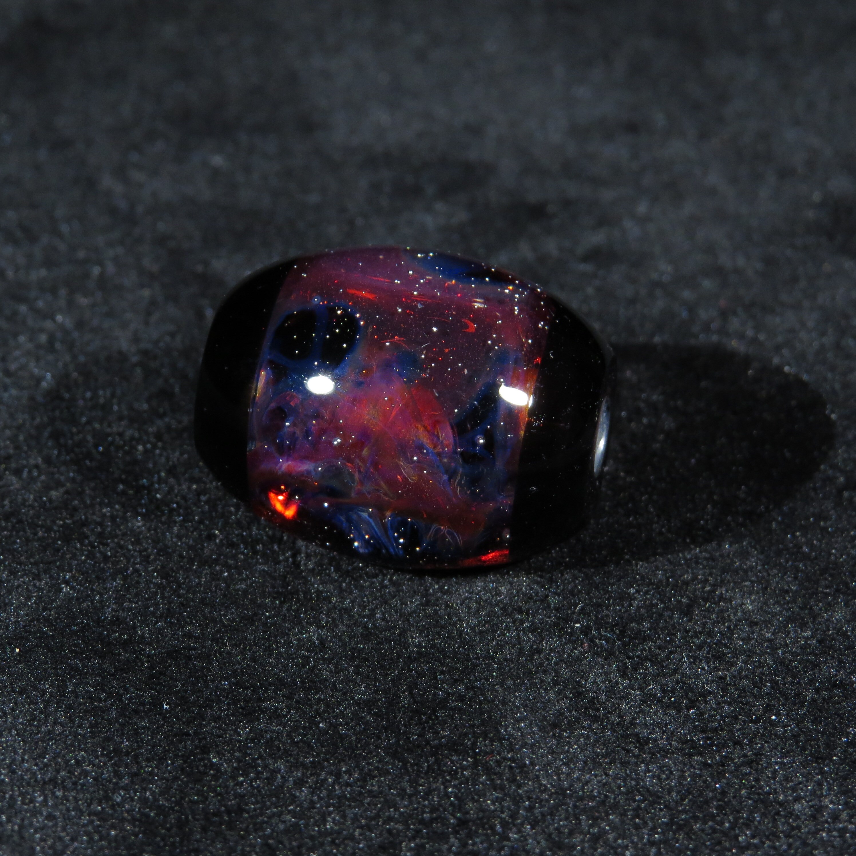 Nebula Container Space Glass Bead Artisan Lampworked Glass Focal Bead ...