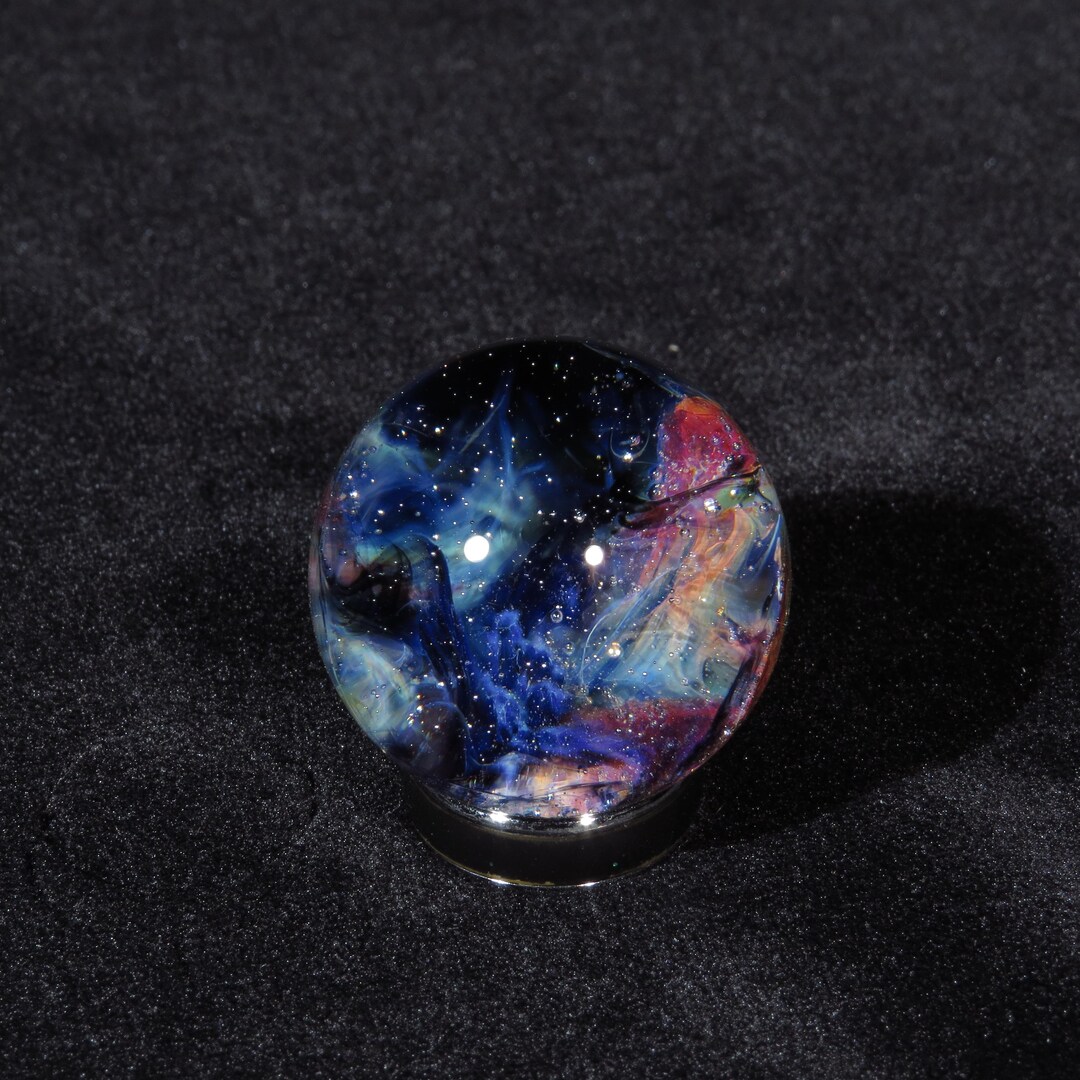 Galactic Nebula Space Glass Pocket Marble EDC - Etsy