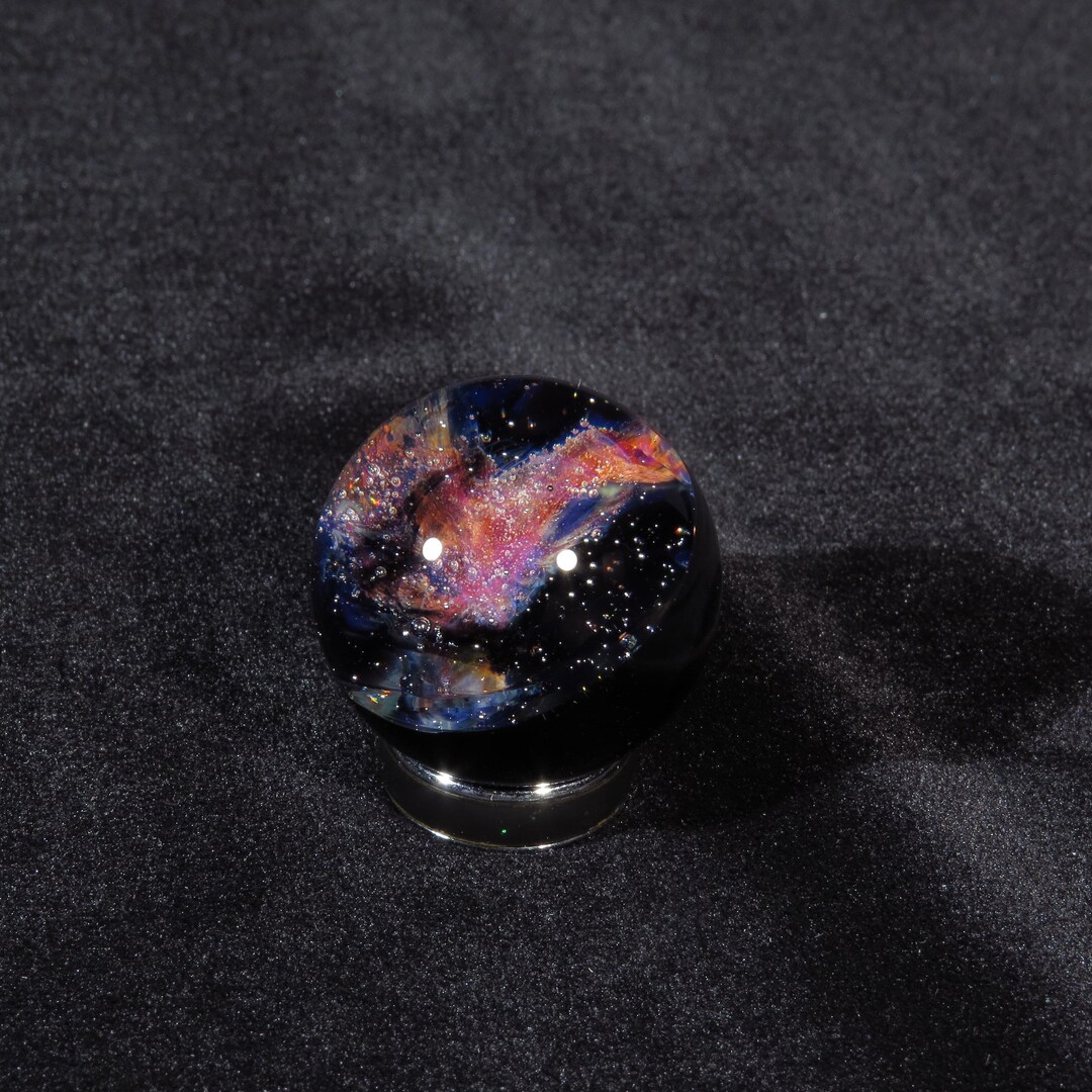 Galactic Nebula Space Glass Pocket Marble EDC - Etsy