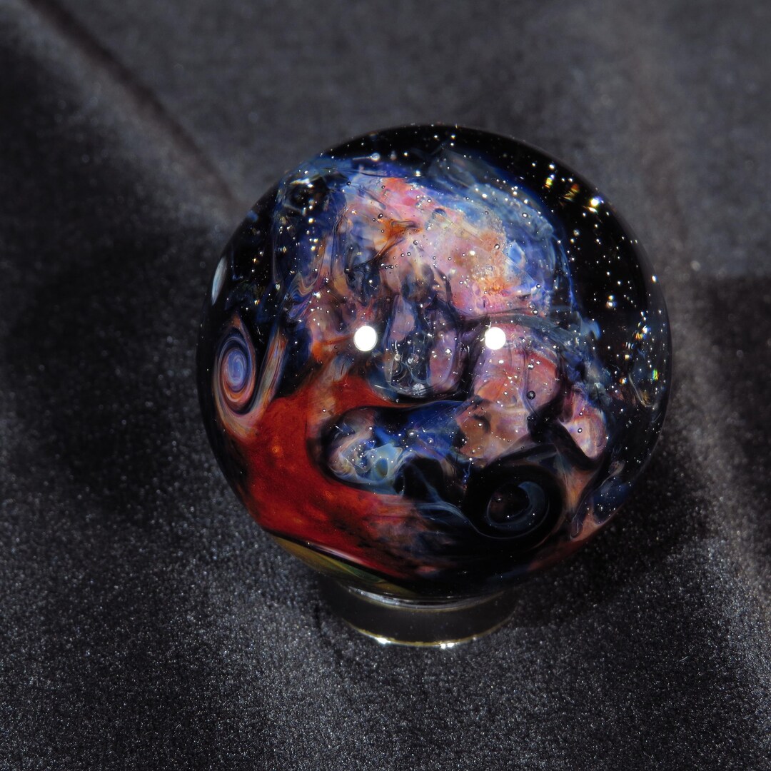 Half Naked Dwarf Galaxy Space Glass Marble - Etsy