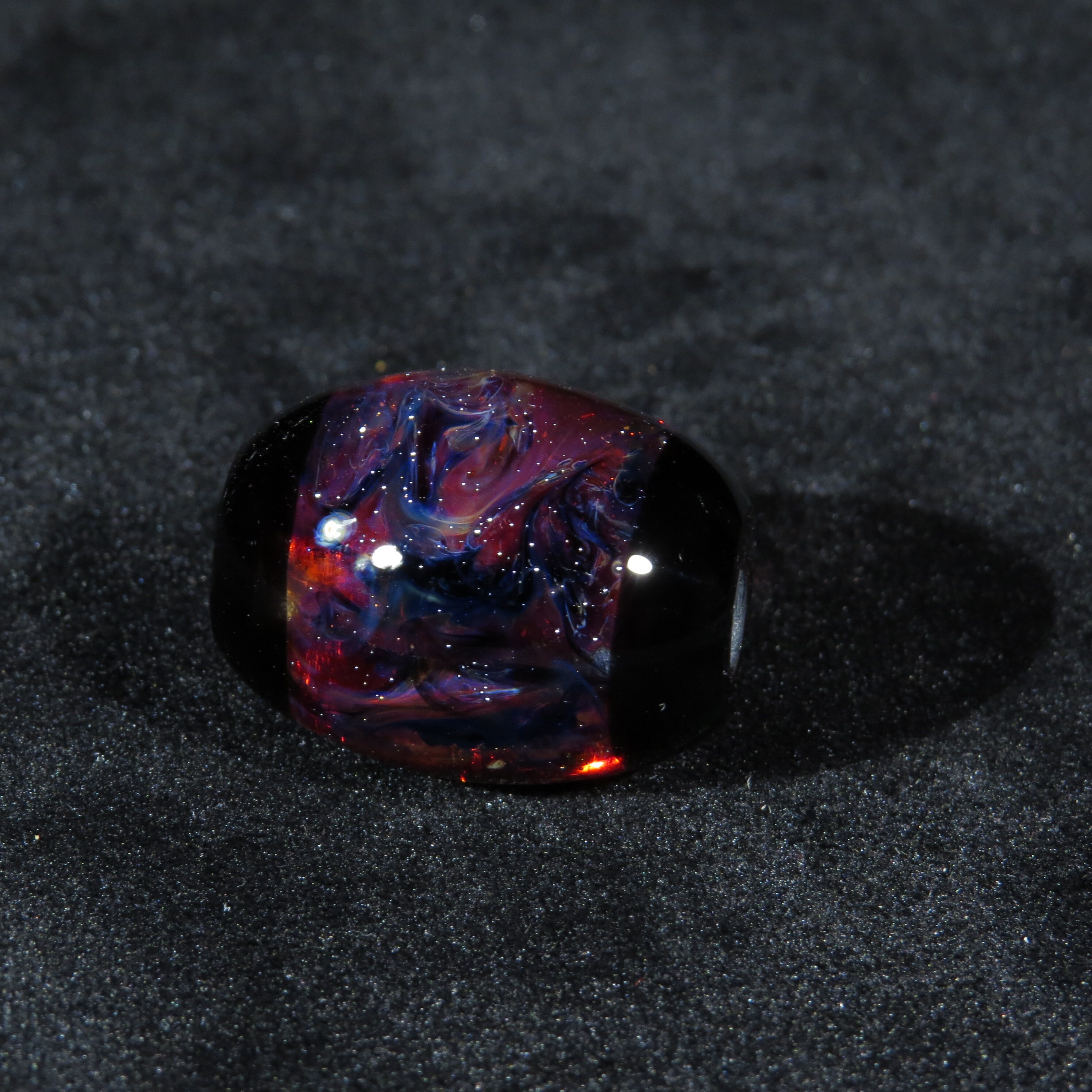 Nebula Container Space Glass Bead Artisan Lampworked Glass Focal Bead ...