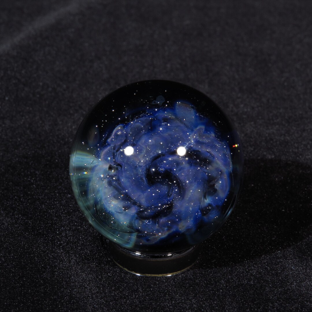 Spiral Galaxy With Background Universe Structure Space Glass Marble - Etsy