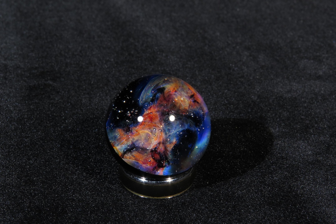 Star Nest Nebula Space Glass Pocket Marble - Etsy