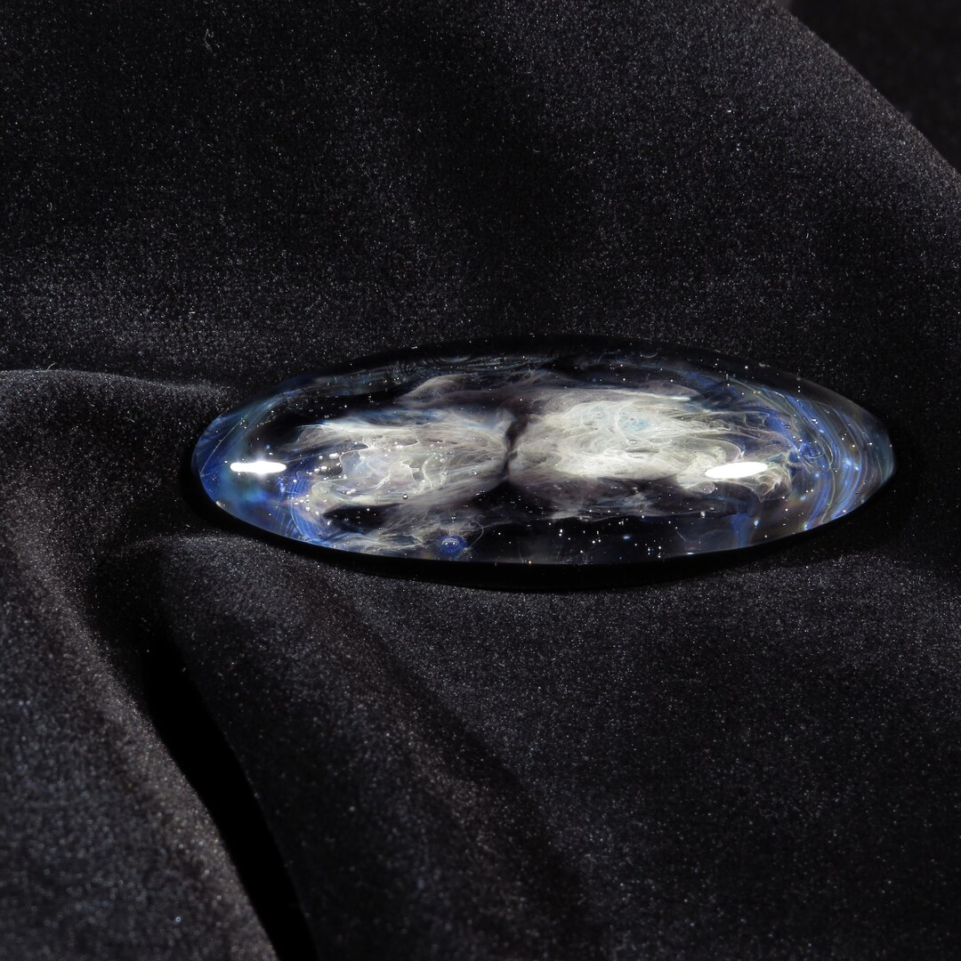 Pocket Drop Smoke Nebula Space Glass Pocket Marble EDC - Etsy
