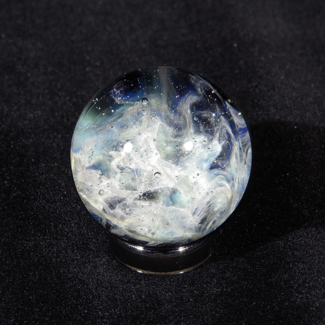 White Cloud Nebula Space Glass Marble - Etsy