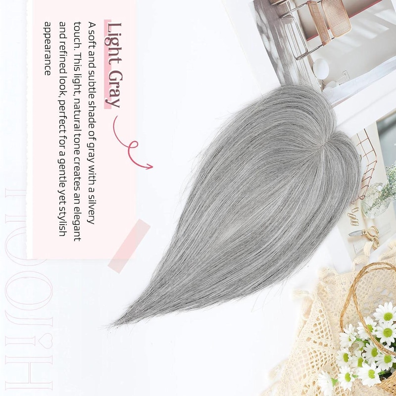 Light Gray Hair Toppers - Etsy