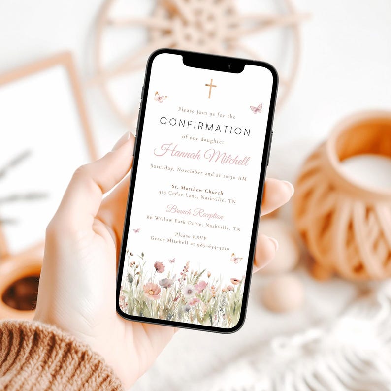 Digital Confirmation Invitation Template, Electronic Confirmation ...