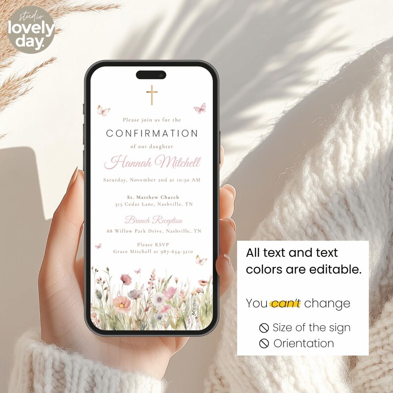 Digital Confirmation Invitation Template, Electronic Confirmation ...