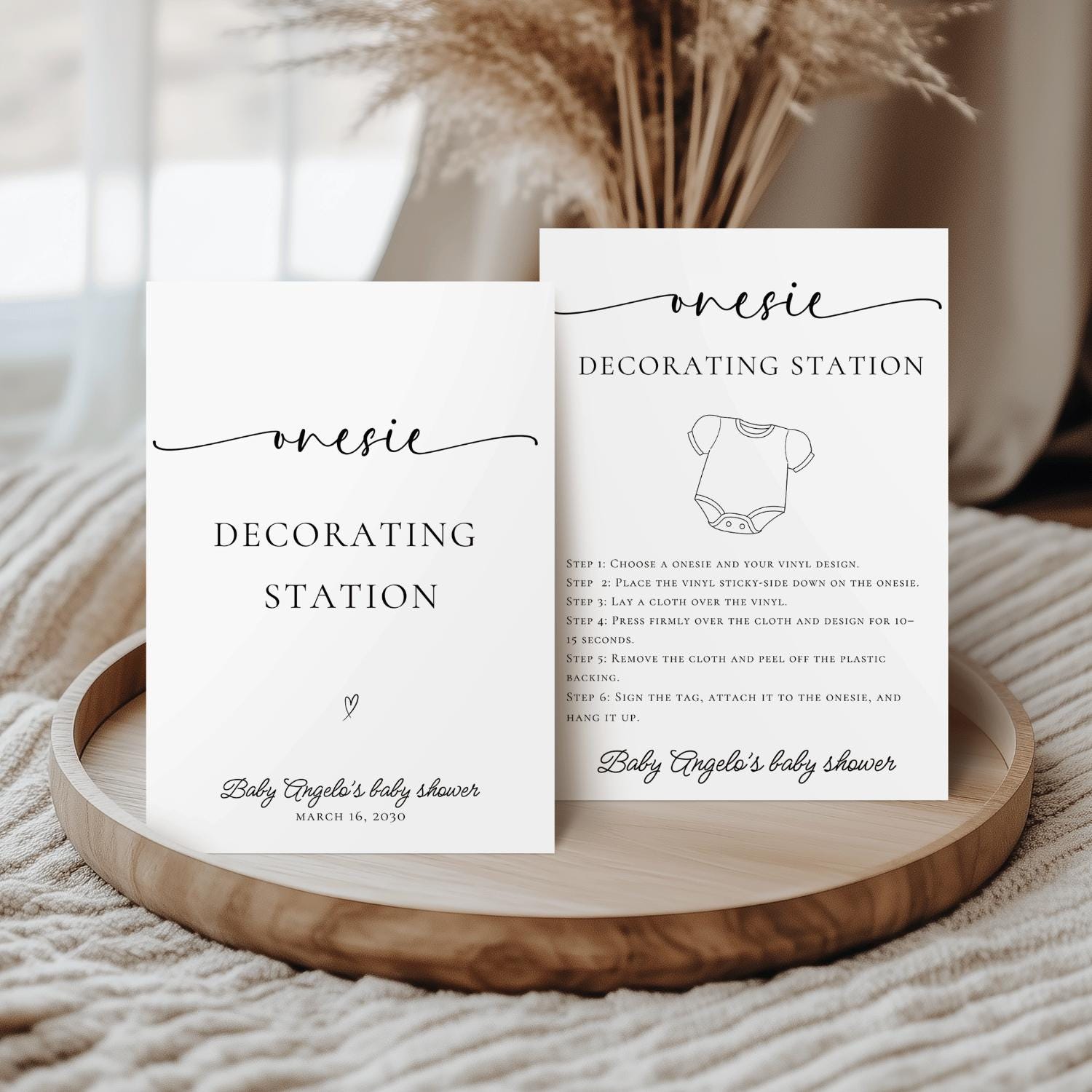 Onesie Decorating Station Sign, Decorate a Onesie, Baby Shower Activity ...