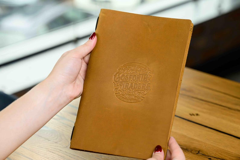 Custom Leather Menu Binder, Personalized Restaurant Menu Cover - Etsy