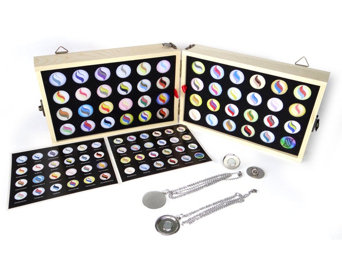 Set of 48 Pokemon Mega Stone Replaceable Charm Discs With 2 Magnet Pin ...