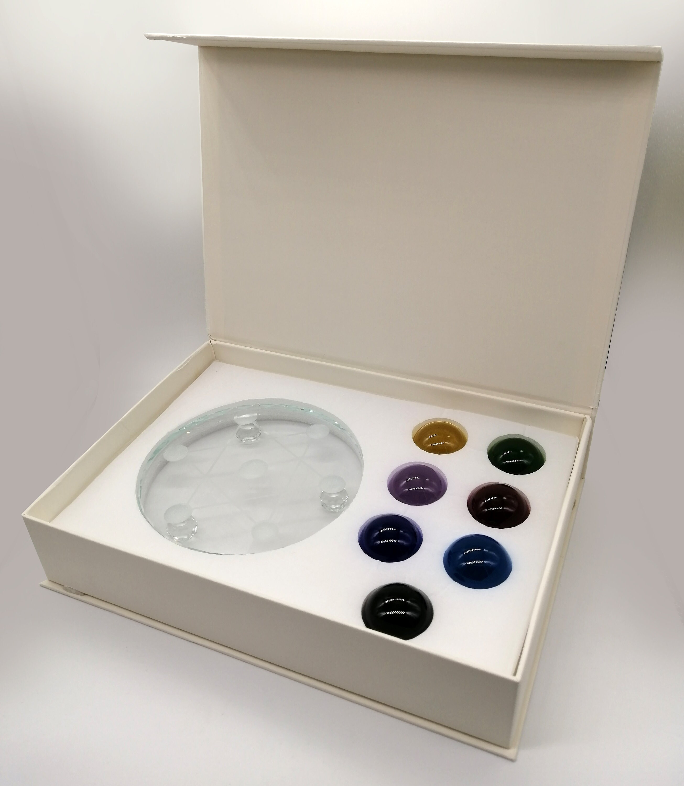 Set of 7 FF7 Crystal Materia Props With Crystal Base Stand, Final ...