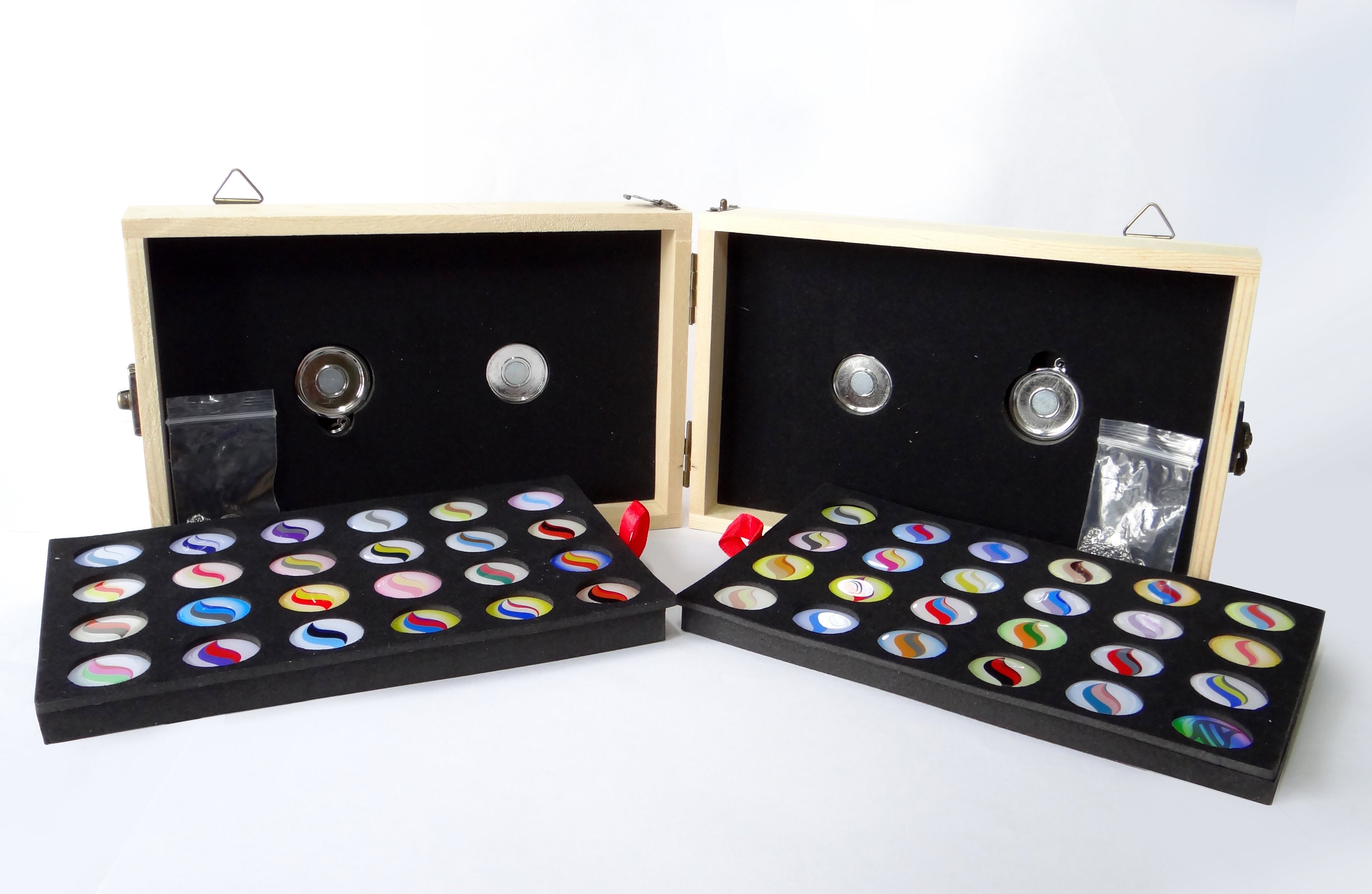 Set of 48 Pokemon Mega Stone Replaceable Charm Discs With 2 Magnet Pin ...