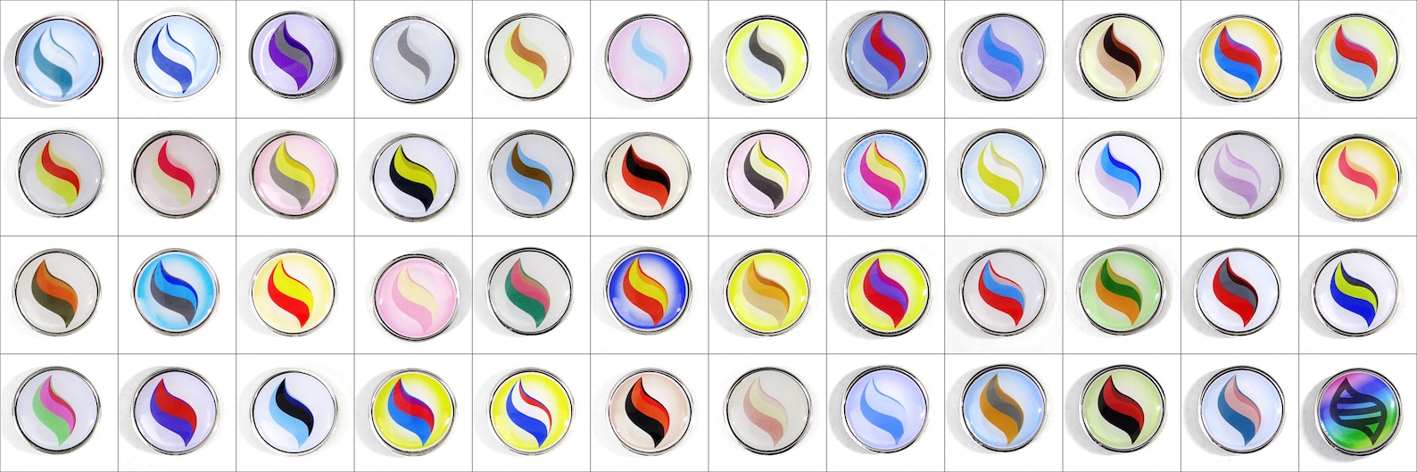 Set of 48 Pokemon Mega Stone Replaceable Charm Discs With 2 Magnet Pin ...