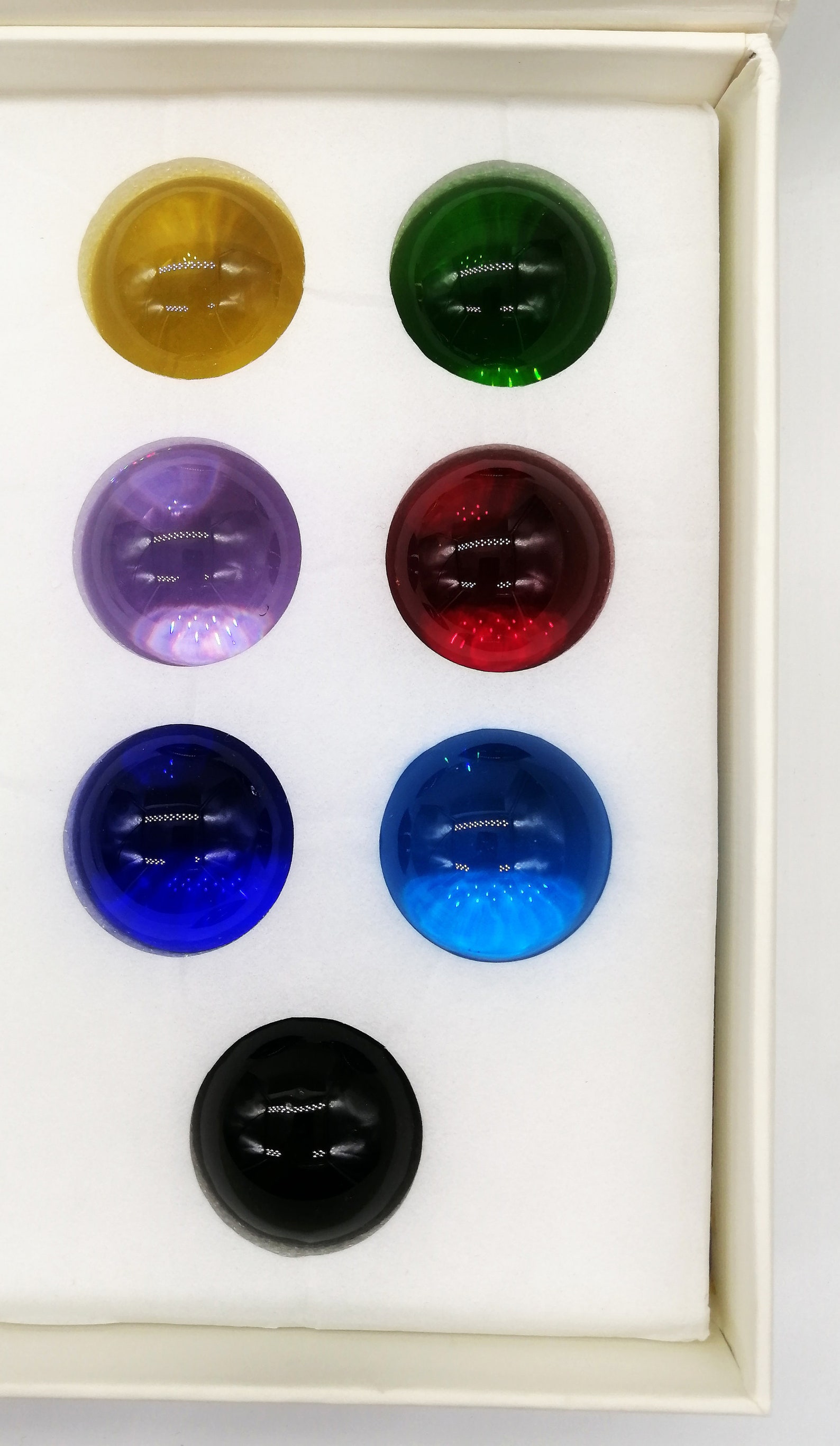Set of 7 FF7 Crystal Materia Props With Crystal Base Stand, Final ...