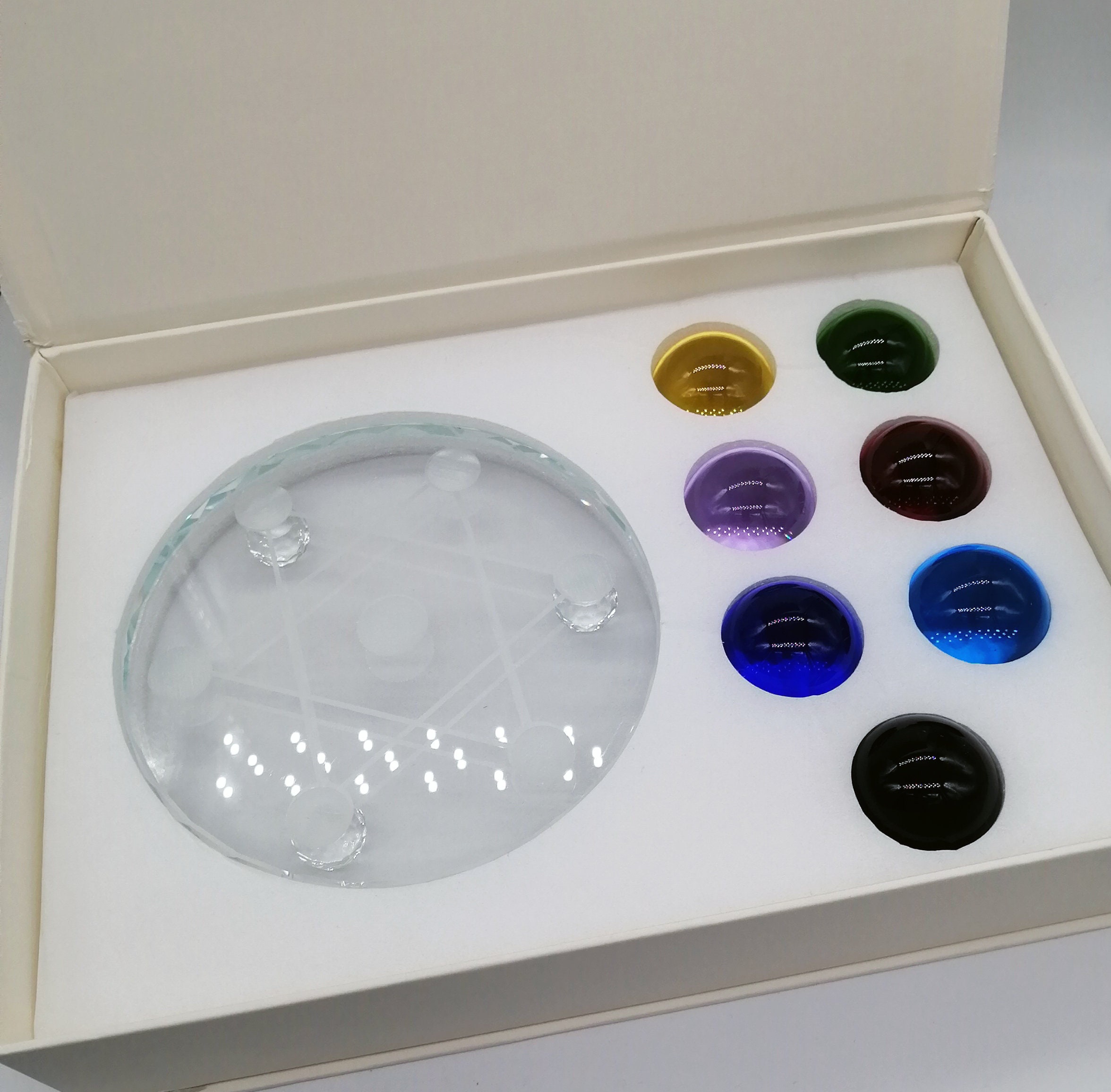 Set of 7 FF7 Crystal Materia Props With Crystal Base Stand, Final ...