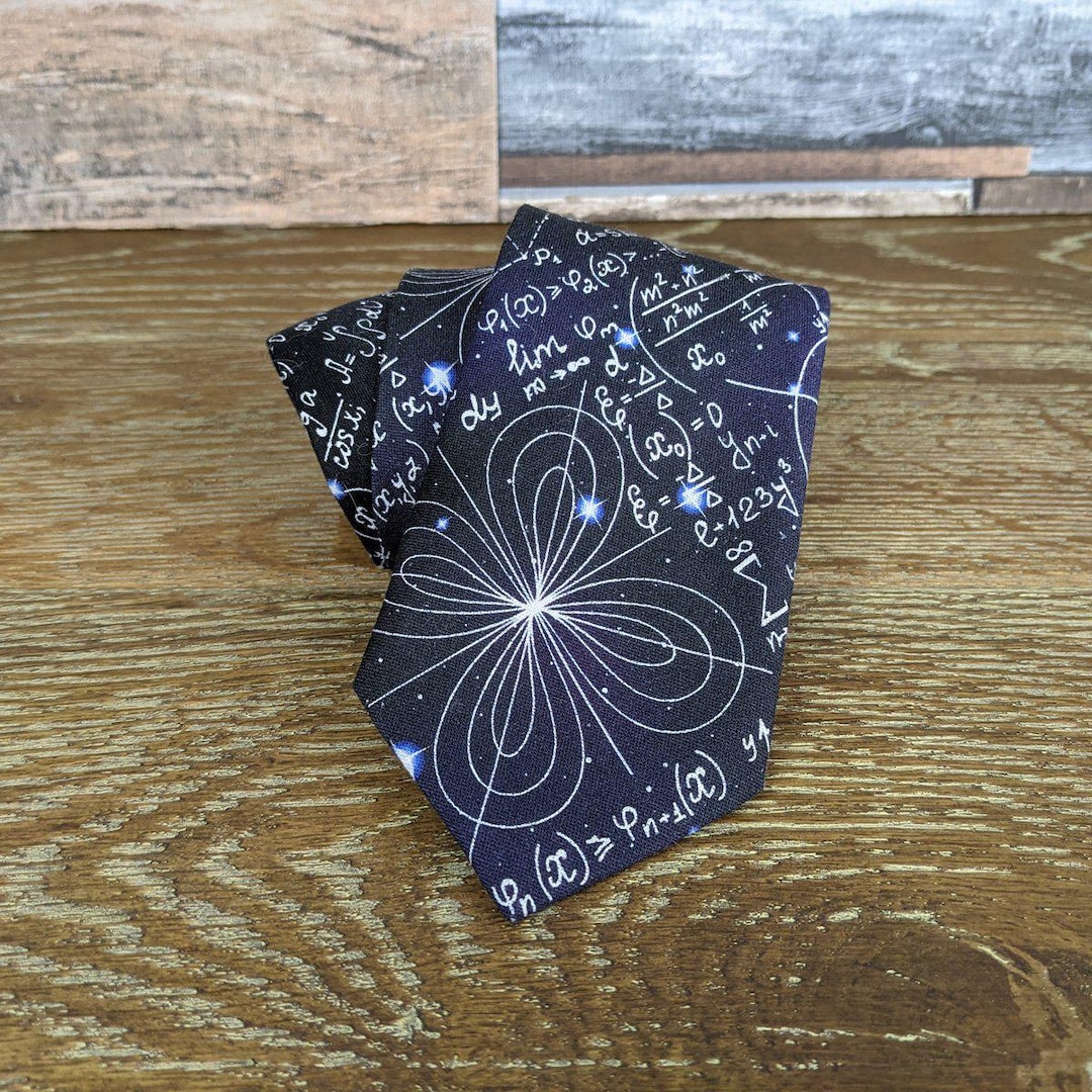 Navy Cotton Math Equation Tie - Science Teacher Gift - Etsy