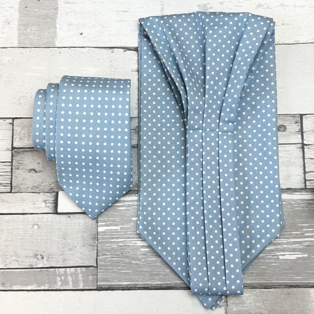 Light Blue Dotty Tie: Ditsy Spots Men's Ties Accessories - Handmade ...